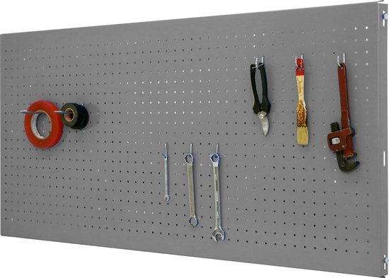 Mur à outils pour le mur - organiseur pour outils comprenant 8 crochets ...