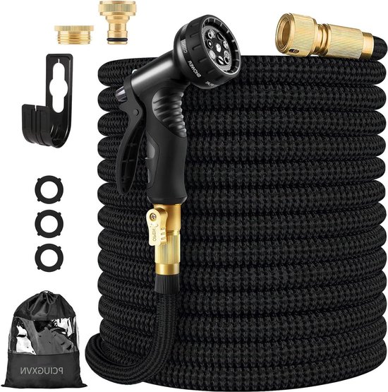 Tuinslang Flexibele uitbreidbare waterslang 10 sproeistanden messing ...