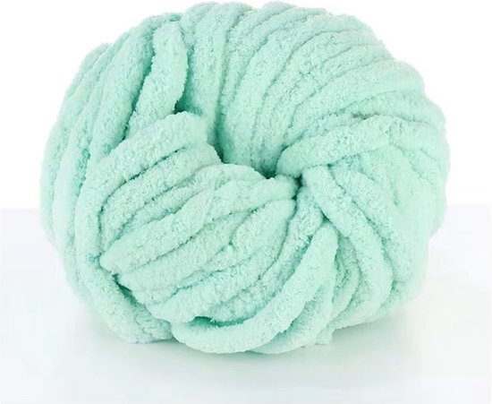 Chunky Wol Licht Groen - 100% Polyester Chenille - Blanket Chunky Yarn - 250 g -... | bol