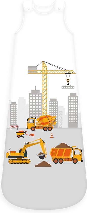 Babyslaapzak Katoen 110 cm - Mouwloos met Bouwplaats Motief voor ...