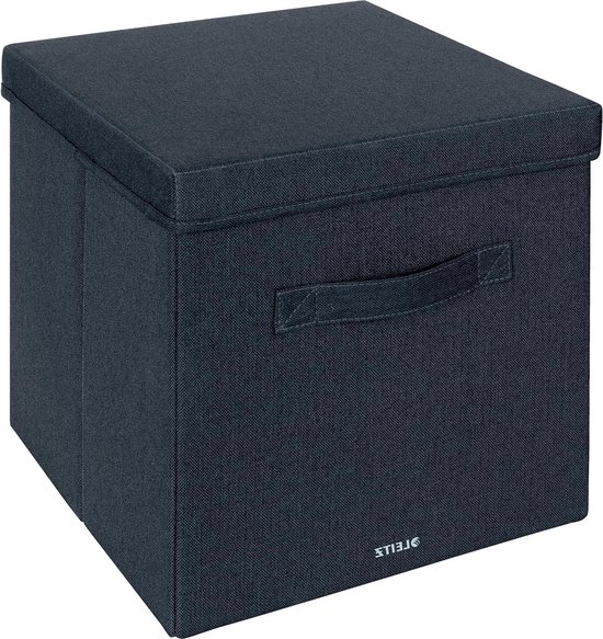 Opbergdoos met deksel - Set van 2 - Opbergdozen opvouwbaar - Stoffen ...