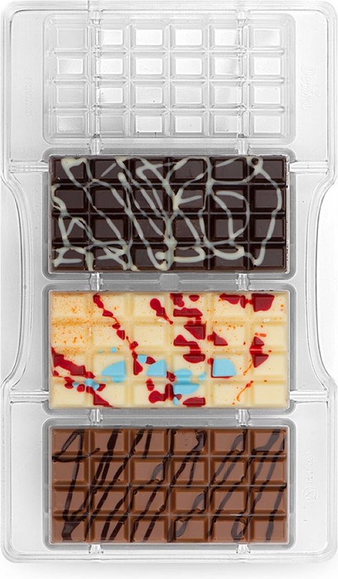 Decora Chocolade Mal - Klassieke Chocolade Reep - 4 holtes ...