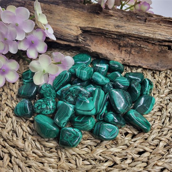 Malachiet 500 gr. trommelstenen (mt3) | bol