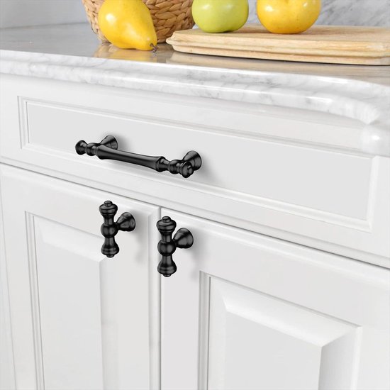 96 mm Mat Zwarte Deurgrepen - Zink Legering - Modern Meubelgrepen ...