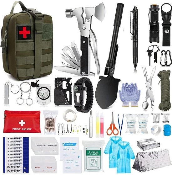 T&L Store® Survival Kit - Survivalset - EHBO Kit - Outdoor - Full Set ...