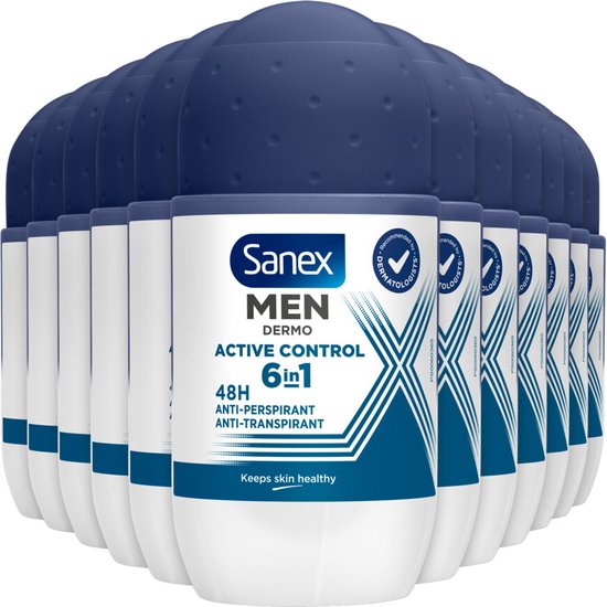 12x Sanex Deodorant Roller Men Active Control 50 ml | bol