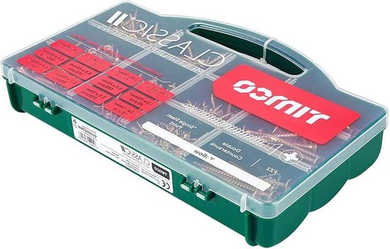 Gepassiveerde schroeven gemengd koffer geel - CLASSICTRAY met handvat | bol