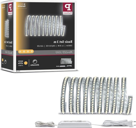 Functie MaxLED 1000 basisset 3m warm wit 40W 230 / 24V 75VA zilver ...