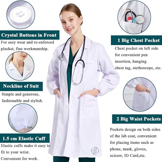 Equivera Labjas - Labojas - Doktersjas - Laboratoriumjas - Labjas Dames ...