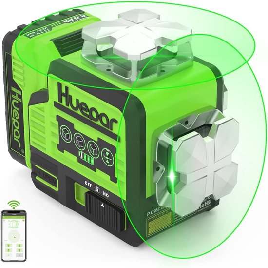 Zelfnivellerende Laserwaterpas 2x360° met Bluetooth en Pulsmodus voor ...
