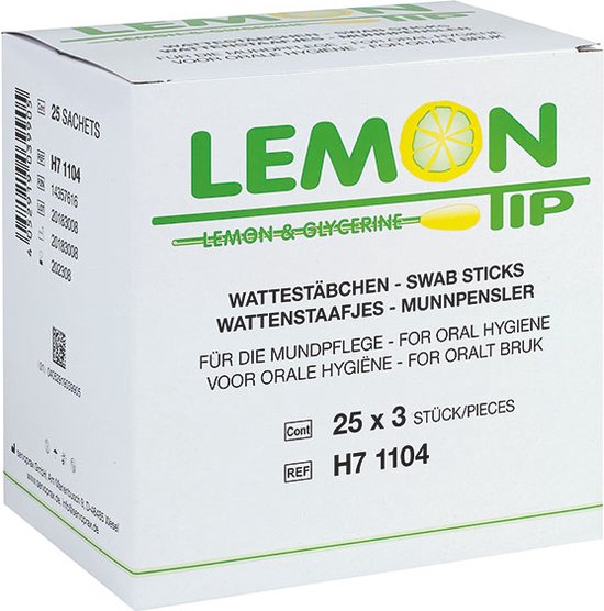 Lemon Swabs - Met glycerine - Mondverfrissend - 25 x 3 stuks | bol