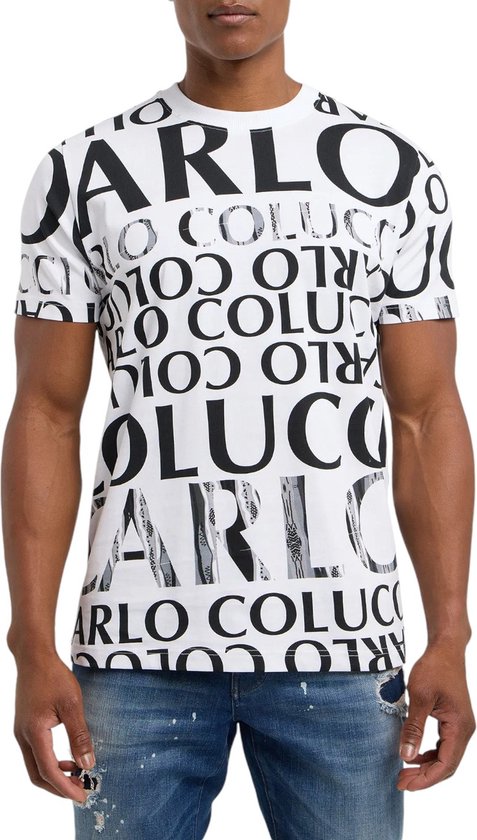 Carlo Colucci Heren T-shirt Wit C3044/291 | bol