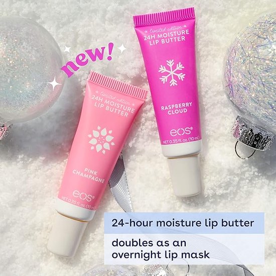 eos - Limited Edition Holiday Lip Balm Set - Raspberry Cloud & Pink ...