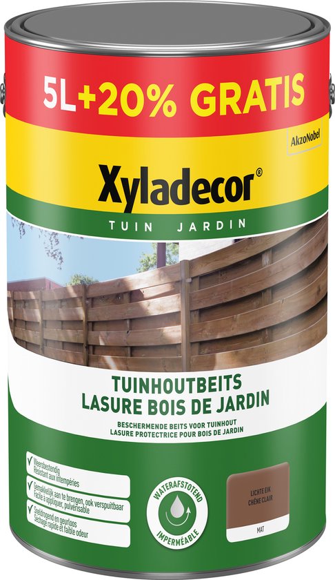 Xyladecor - Tuinhoutbeits - Lichte eik - 6 L | bol