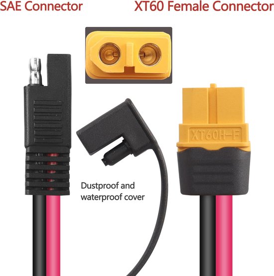 SAE naar XT60 Connector Adapter Verlengkabel - 1M | bol