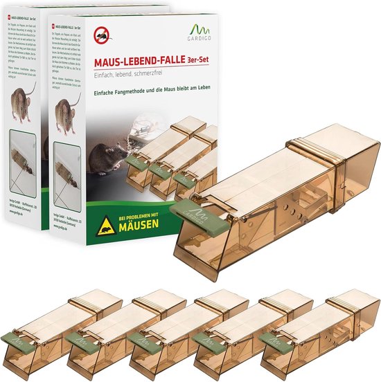 Diervriendelijke Muizenval - Set van 6 Herbruikbare Live Traps voor ...