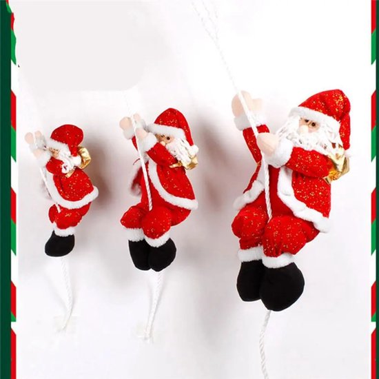 Kerstman Hangend Ornament – 36 cm - Grappige Santa Claus Met Touw ...