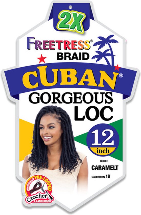 Freetress Crochet Braid 2x Cuban Gorgeous Loc 12 - 2 DARK BROWN - 30 cm ...