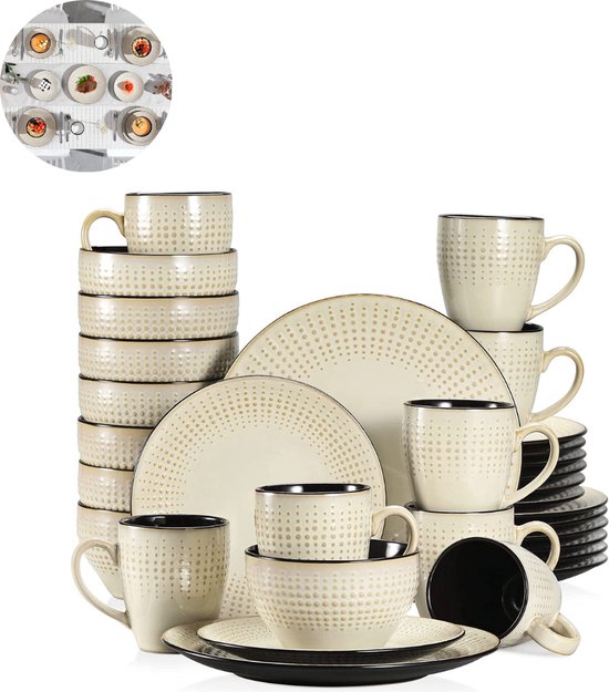 Luxe Serviesset – 32 delig – 8 persoons – Porselein - Bordenset ...