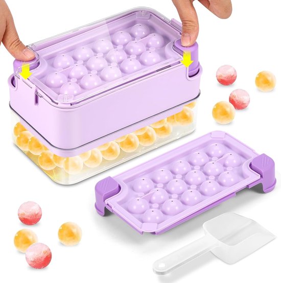 Innovatieve IJsblokjesvormen Met Deksel, IJslepel En Opslagbak Voor ...