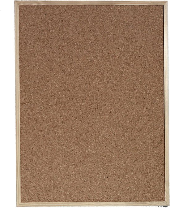 Prikbord kurk 60x80cm - Groot prikbord voor notities en memo's | bol