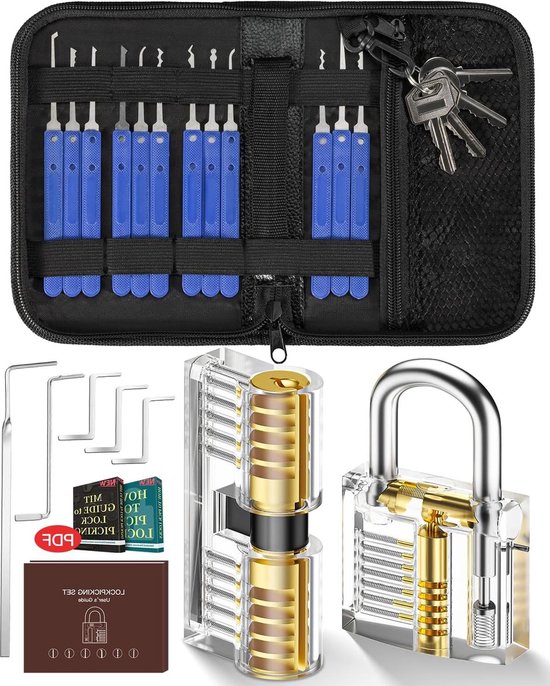 Lockpicking Set voor Beginners en Professionals - 25 Delige Gereedschapset met... | bol