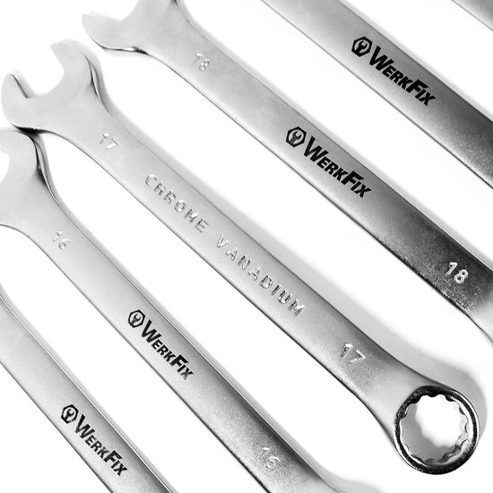 15-delige Ringsteeksleutelset van CrV-staal - lasergemarkeerde ...