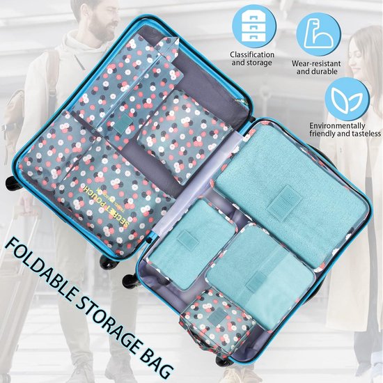 Koffer organizer set Reiskoffer organizerset 8 stuks ...