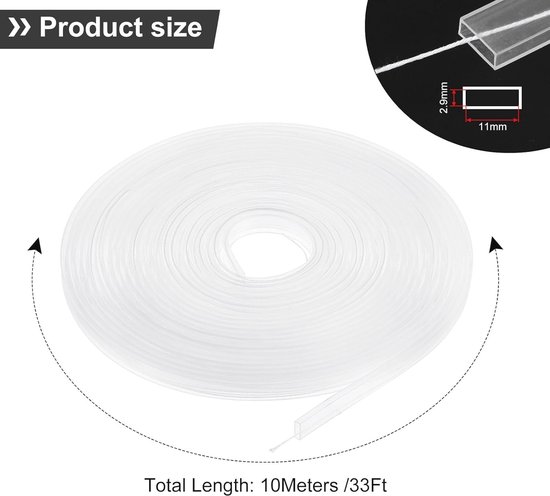 Siliconen Tube Sleeve 10mm LED Diffuser Kanaal 10 Meter - Flexibele ...