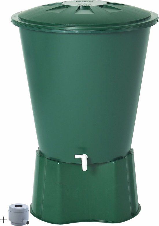 Graf regenton rond 510 L-groen-met kraantje-met voet-met vulautomaat ...