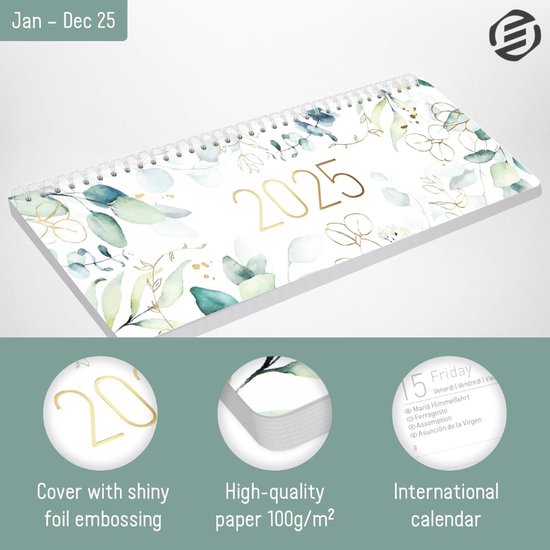 Equivera Bureaukalender 2025 - Gezinsplanner - Kalender - Weekplanner ...