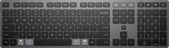 HP 720 Multi-Device Rechargeable Wireless Keyboard- QWERTY- ISO Enter ...