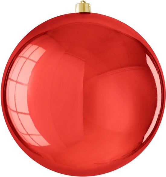 KerstBal onbreekbaar rood glanzend - d50cm | bol