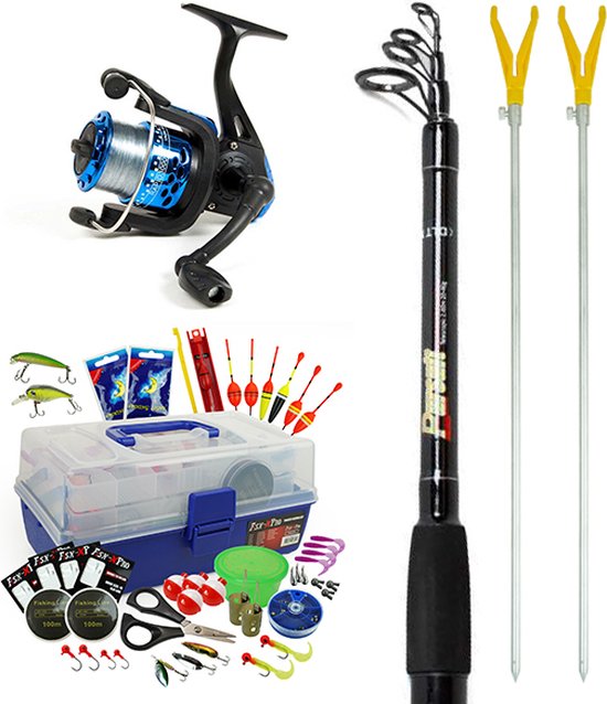 FISH-XPRO Starterset deluxe - Vishengel Set - Gevulde Viskoffer ...