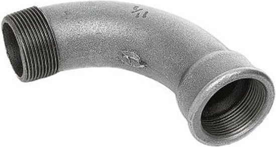 bocht 90 graden gegalvaniseerd, binnendraad x buitendraad 1/2 inch | bol