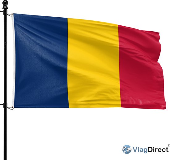 VlagDirect - Tsjadische vlag - Tsjaad vlag - 90 x 150 cm | bol