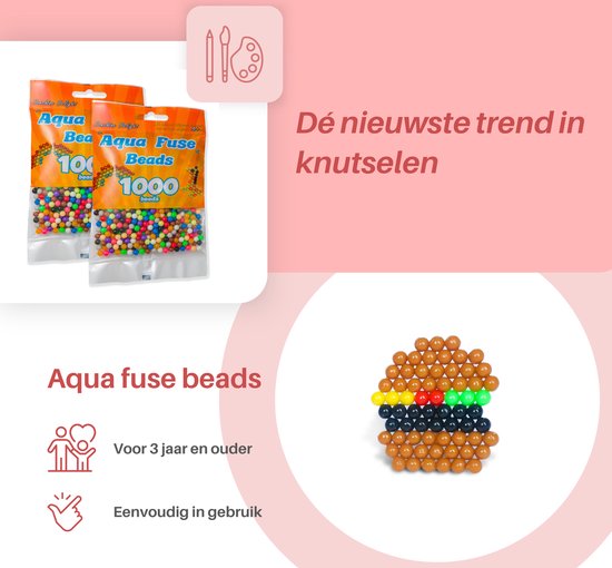 Aqua fuse beads – 2000 stuks in 12 verschillende kleuren– geschikt voor ...