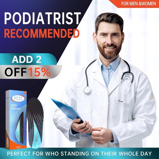 Plantaire fasciitis inlegzolen - Heavy Duty High Arch Support ...