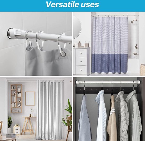 Adjustable Corner Shower Rod 304 Stainless - 24"-53" x [24"-53"] - 90 ...