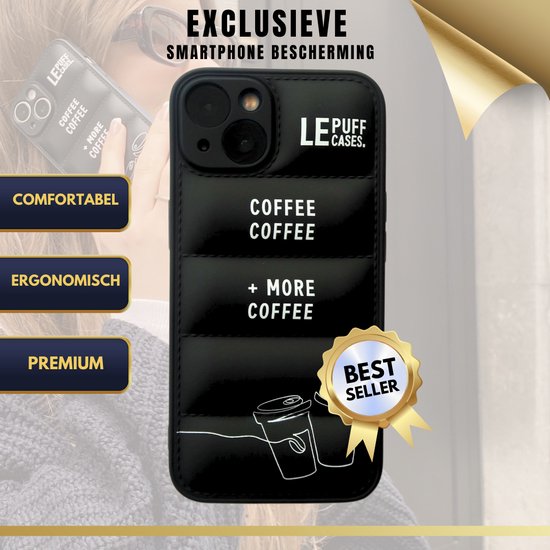 Le Puff Cases – Puffer Case Hoesje in Zwart – Phone Case - Hoesje ...
