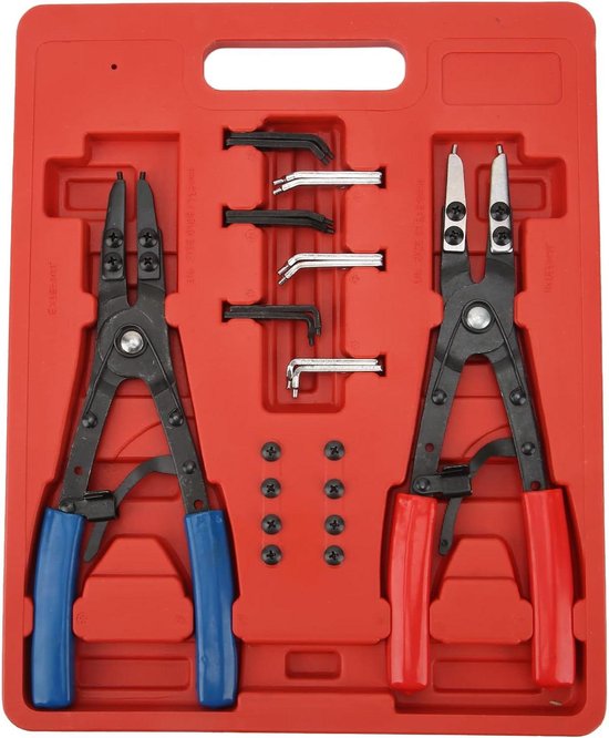 Snap Ring Tang Set - Heavy Duty Universele Metalen Borgveertangen Set ...