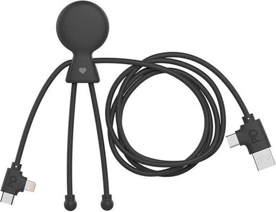 Xoopar - Mr Bio LONG Fast GRS oplaadkabel - Zwart - Multi-kabel - USB ...