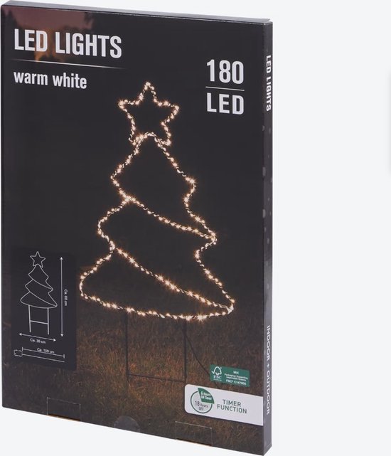 LED light tree-LED kerstboom-Flagtree- 180LED-Binnen en Buiten-op ...