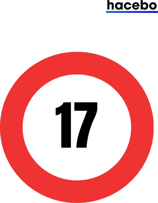 Verkeersbord Sticker - 18CM - Container sticker - Cijfer Stickers - 1 ...