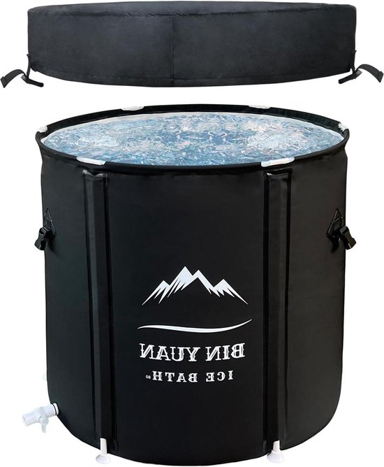 Opvouwbare ijsbad ijston met afdekking 75 x 75 cm - badkuip voor ...