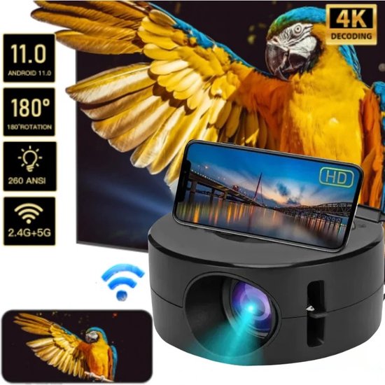YT200 Smart Projector -geschikt voor Auto Focus Android LED HD ...