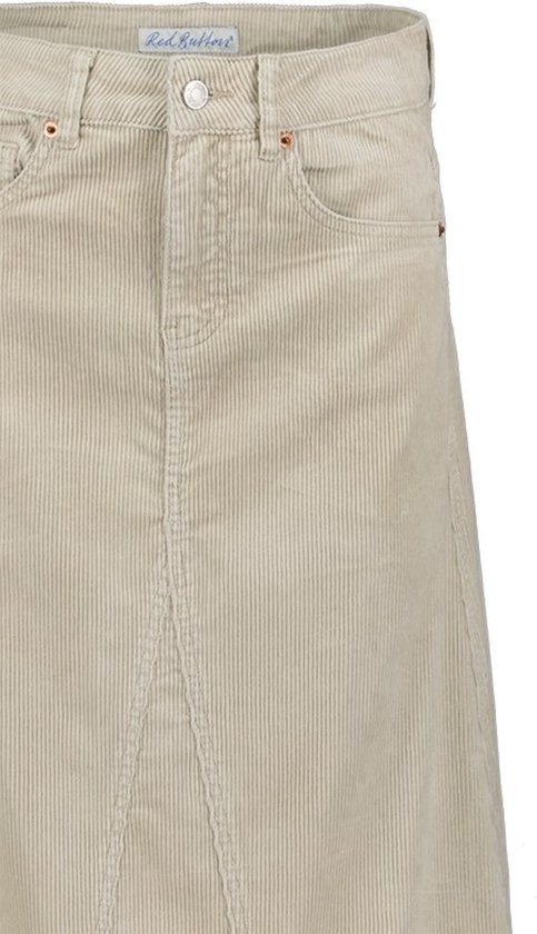 Red Button Rok Aline Skirt 10w Cord Srb4378 Stone Dames Maat - W36 | bol