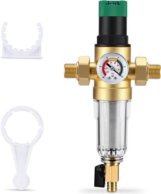 Waterdrukregelaar 3/4 - Drukregelaar met waterdrukmeter | bol