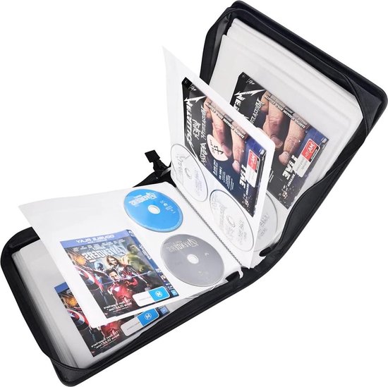 DVD Case Opslag voor 160 DVD's en 80 Boekjes - Capaciteit Media Organizer met Inserts... | bol