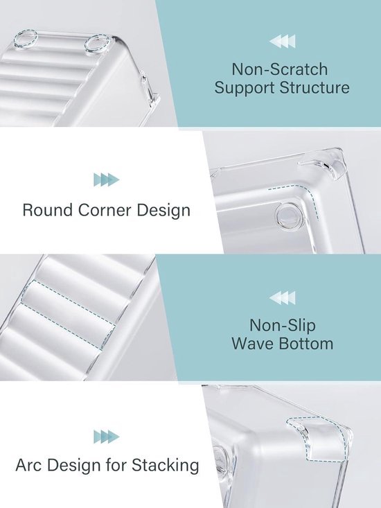 Desk Drawer Storage Compartments - 24 Pieces Clear Drawer Dividers ...